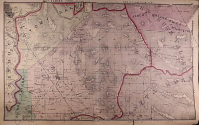1877 Plat Map of SANTO ROSE - RUSSIAN RIVER - KNIGHTS VALLEY, SONOMA Co ...