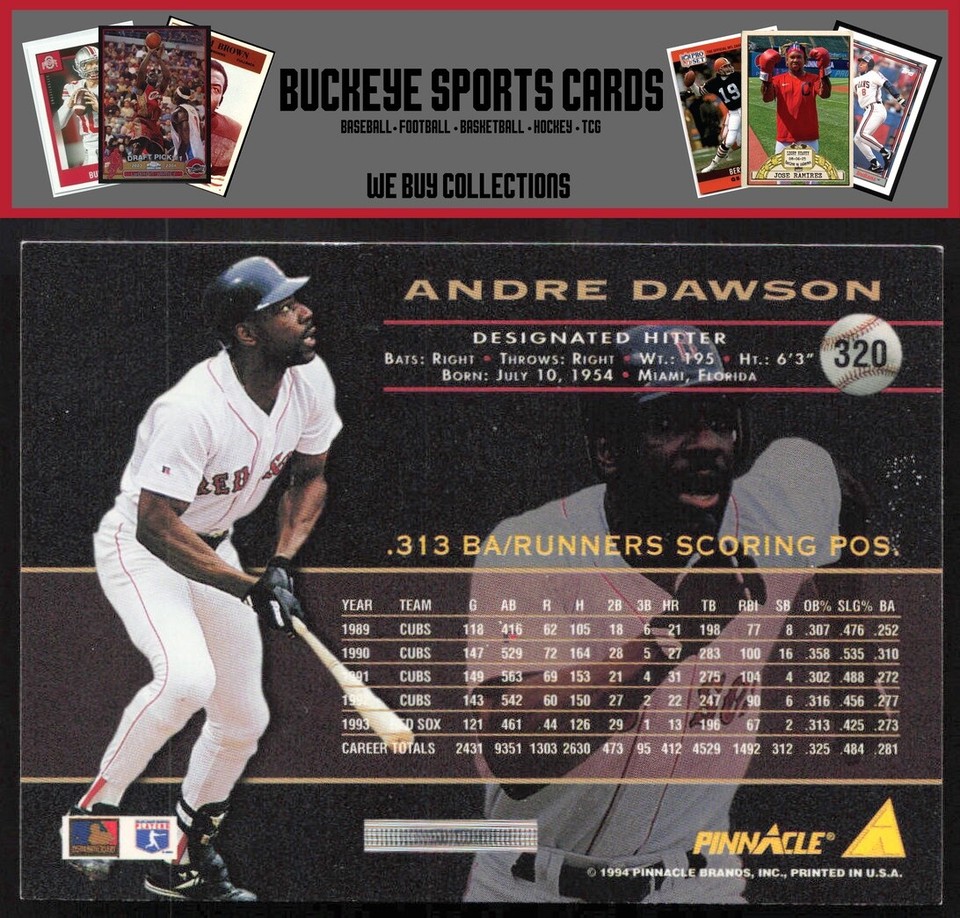 1994 Pinnacle Andre Dawson #320 | eBay