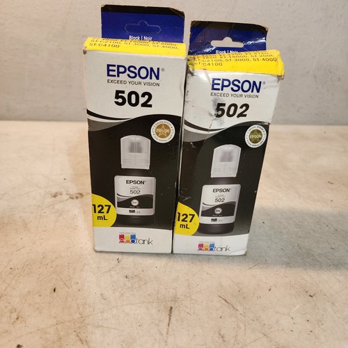 Epson 502 Black Hi Yield Ink Genuine New OeM Sealed Boxed free ship Lot ...