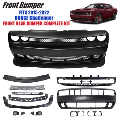 Fits 15-23 Dodge Challenger Front Bumper Cover Conversion W/ Grille ...