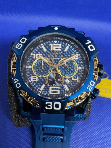 Invicta Mammoth, steel bue/gold mod 38780 men’s wristwatch | eBay Australia