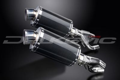 Delkevic 9" Carbon Oval Slip On Mufflers - Yamaha Vmax 1984-2007 ...