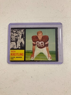 1962 topps football #29 rich krietling cleveland browns | eBay