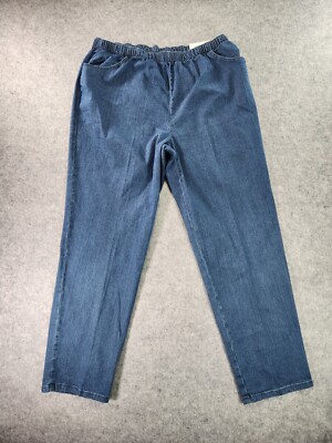 Chic Comfort Collection Leggings Womens 20w Plus Dark Wash Stretch Pull ...