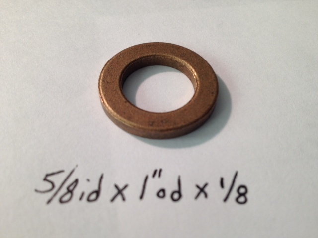 Oilite Thrust Washer 5/8 id x 1 od x 1/8 bushing brass spacer bearing ...