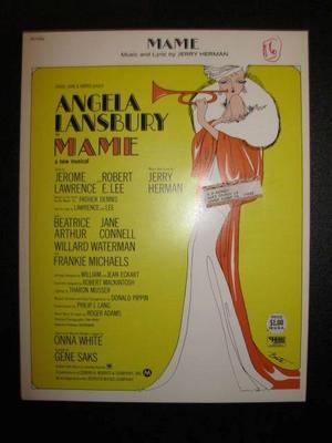 Mame Sheet Music Vintage 1966 Jerry Herman Glossy Paper Voice Piano ...