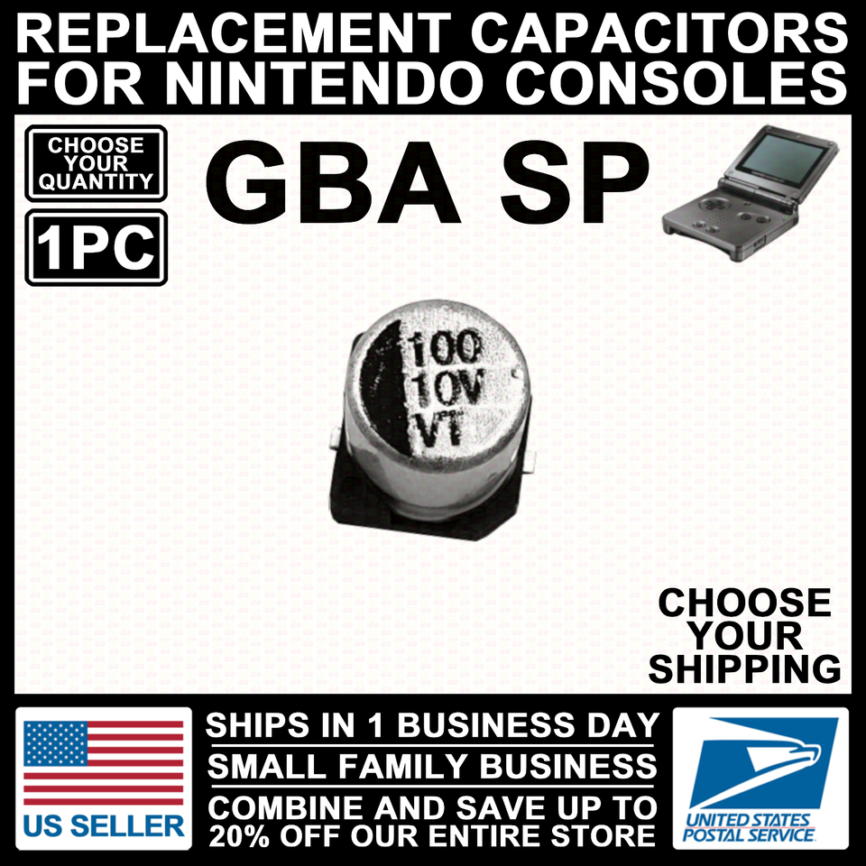 Capacitor Set for Nintendo Game Boy/Advance/Color/Pocket/SP GBA/GBC/GBP ...
