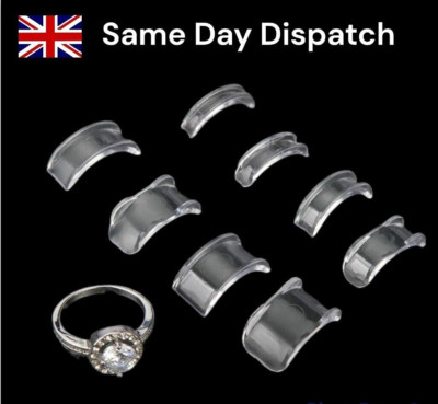 Invisible Ring Size Reducer Resizer Adjuster Clip Guard Silicone 8 ...