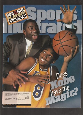 Kobe Bryant Magic Johnson April 27 1998 Sports Illustrated magazine 1ST ...