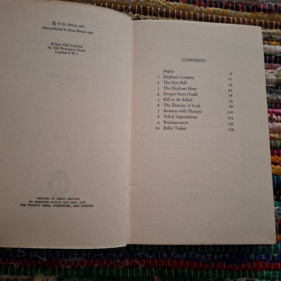 Reade, Elephant Hunter by P.D. Stracey, 1967 Robert Hale Hardcover #L2 ...