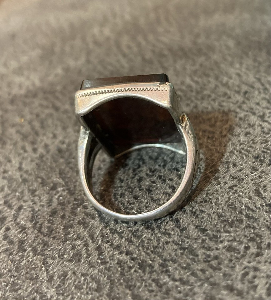Vintage Sterling Silver Intaglio Ring Size 7 Henry VIII(?) | eBay