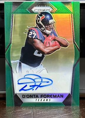 D’ONTA FOREMAN 2017 PANINI PRIZM GREEN ROOKIE AUTO RC #RA-DF - BEARS🔥 | eBay