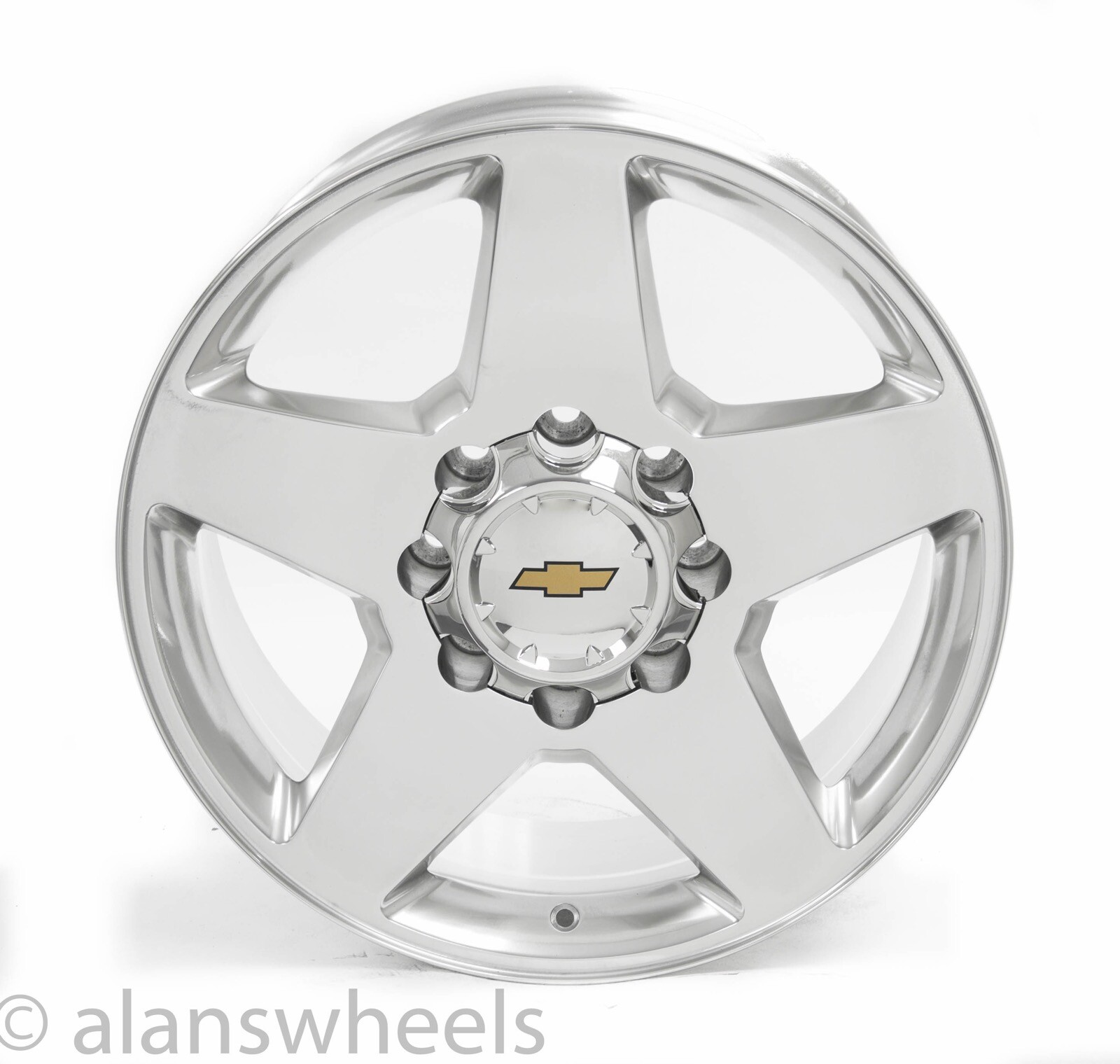 Chevy Silverado HD 2500 3500 8 Lug 8x6.5" 20” Polished Wheels Rims ...