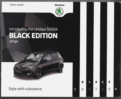 Skoda Black Edition Limited Editions 2014 UK Market Brochure Fabia Yeti ...