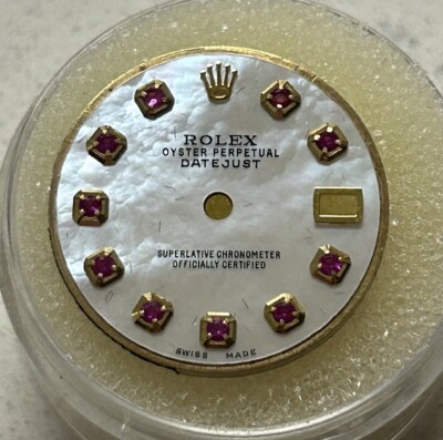 Rolex Ladies Datejust/President Custom MOP Ruby Dial For Models 69173 ...