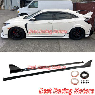 For 2017-2021 Honda Civic Type-R FK8 MU Style Side Skirts Extension ...