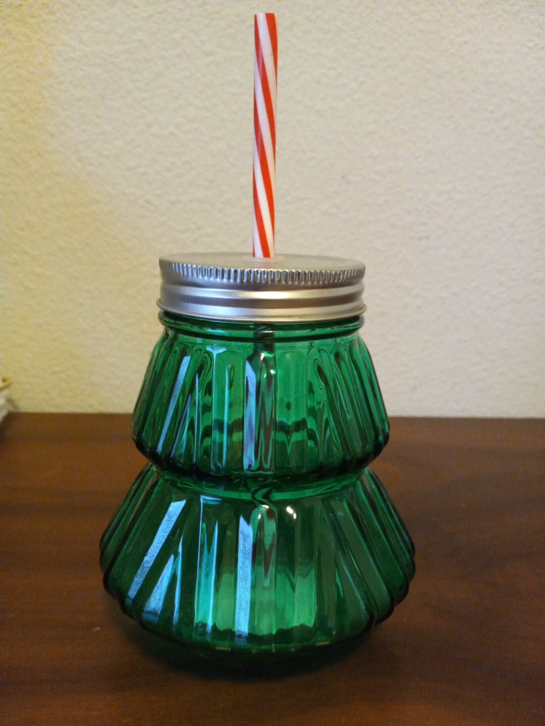 Holiday Time 22.5 Oz Green Christmas Tree Beverage Sipper and Straw C4 ...