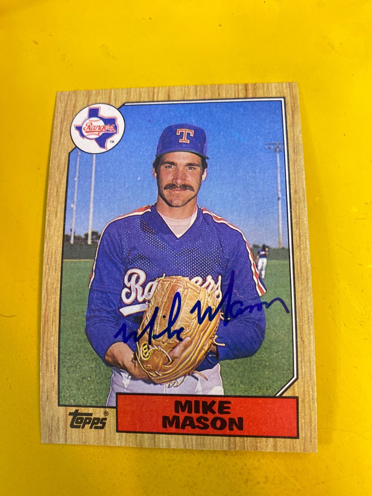 RS6479 1987 Topps #646 Mike Mason RANGERS HAND SIGNED AUTOGRAPH | eBay