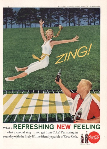 1961 Coca Cola: Zing Trampoline Vintage Print Ad | eBay