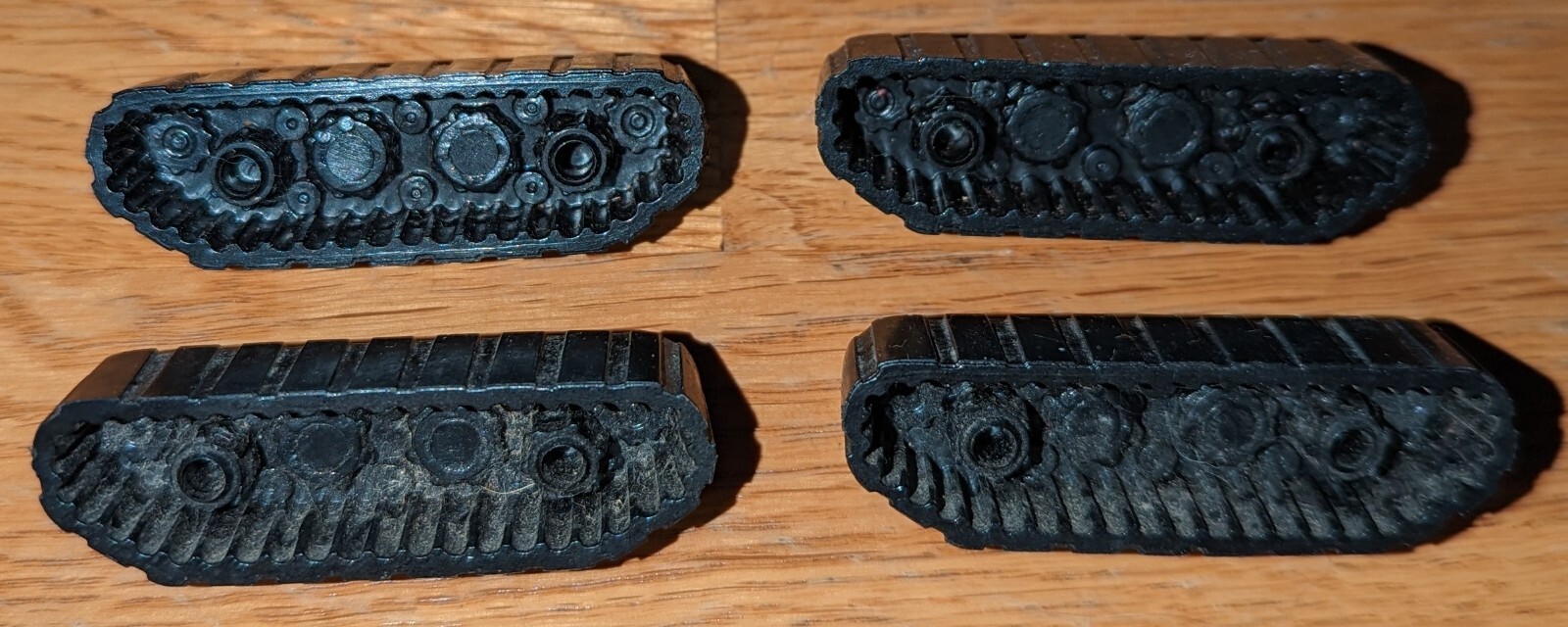 Lot of (4) 1979 Star Wars Droid Factory Tank Tread accessory parts ONLY ...