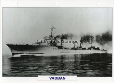 1930 VAUBAN Guépard-Class Destroyer Ship / France Warship Photograph ...