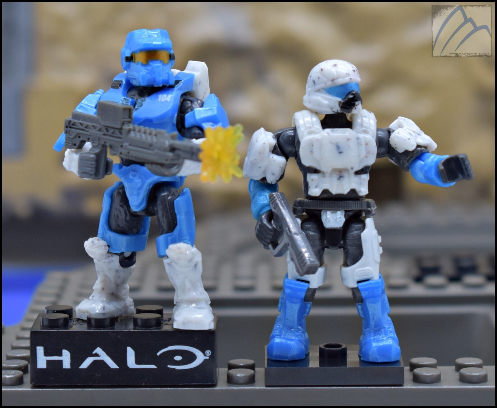 ⭕ HALO MEGA CONSTRUX CUSTOM ARCTIC WHITE & BLUE SPARTAN FRED-104 ODST ...
