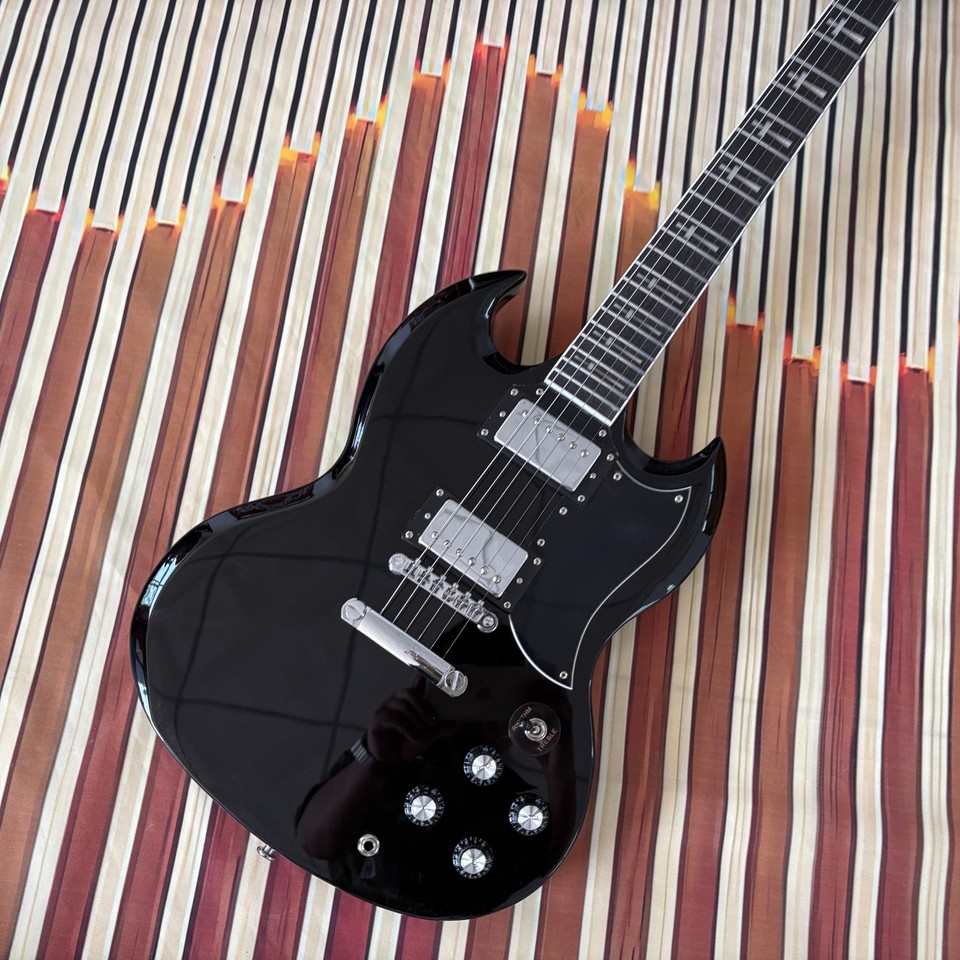 Custom Tony Iommi SG Electric Guitar Cross Inlay Mahogany Body Fast ...