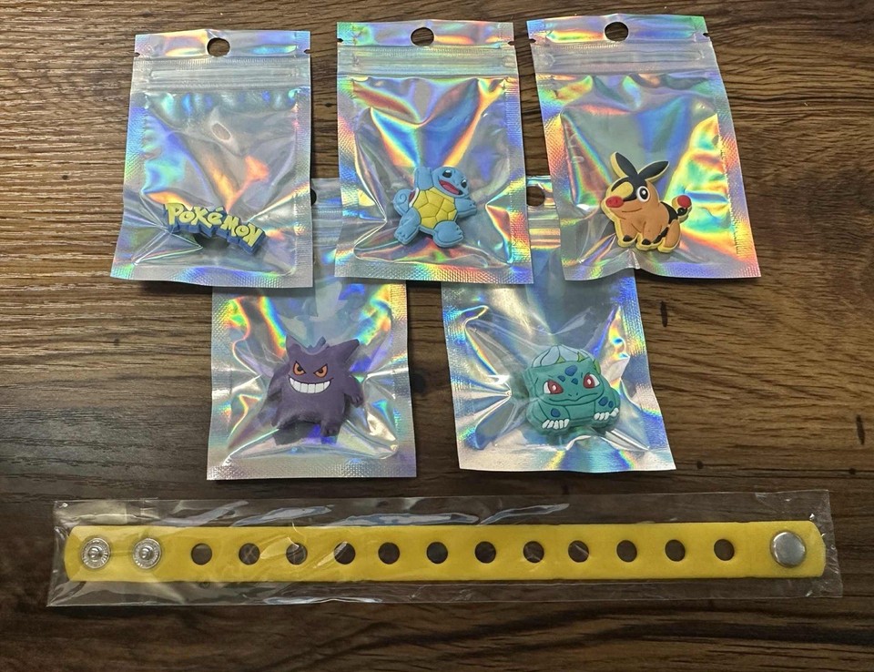 Lot of 5 Pokémon Croc Charms with Bracelet – Jibbitz Style – Pikachu ...