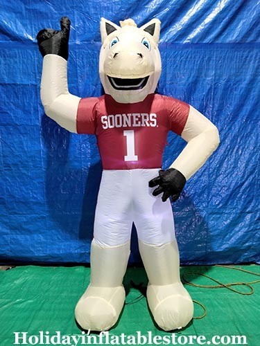 7' NCAA Inflatable Oklahoma Sooners Boomer Mascot Yard Decoration B322 ...