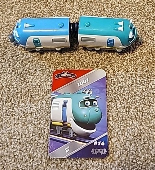 HOOT AND TOOT Chuggington Twins Train Engines with "Trading Card" Tomy ...