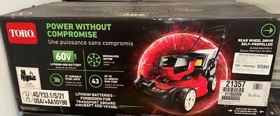 Toro 21357 21 in. 60V 5Ah Self-Propelled Lawn Mower Kit w/ Battery ...