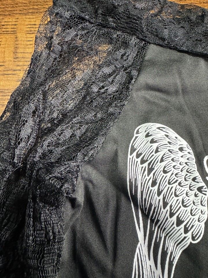 long sleeve Lace Sleeves Angel Wings Shirt | eBay