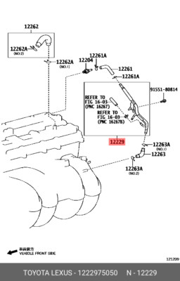 Genuine OE pipe, ventilation, 1222975050 for TOYOTA 12229-75050 | eBay