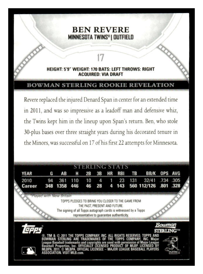 2011 Bowman Sterling #17 Ben Revere Rookie Autographs | eBay