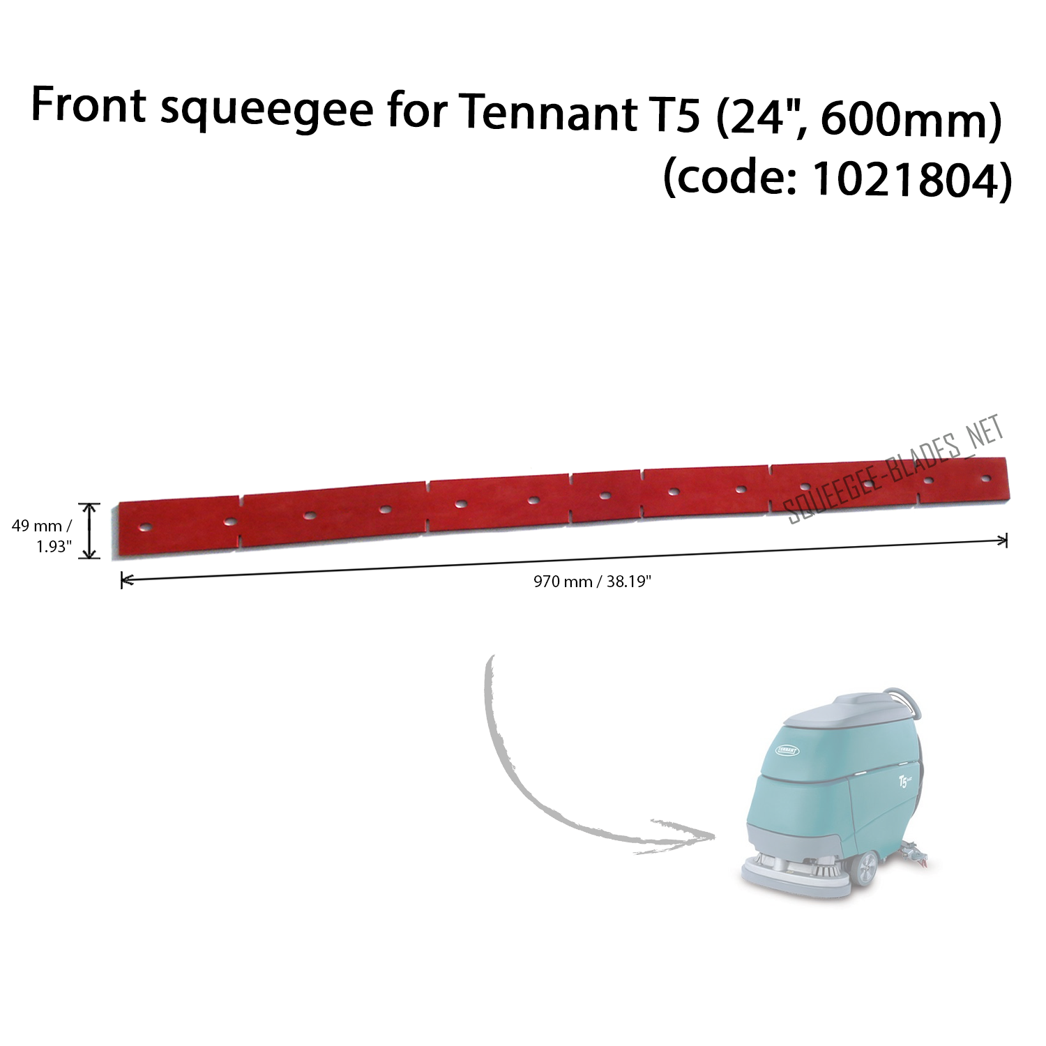 Squeegee set for TENNANT T5 (24"/ 600 mm) - HUGE QUANTITY DISCOUNT | eBay