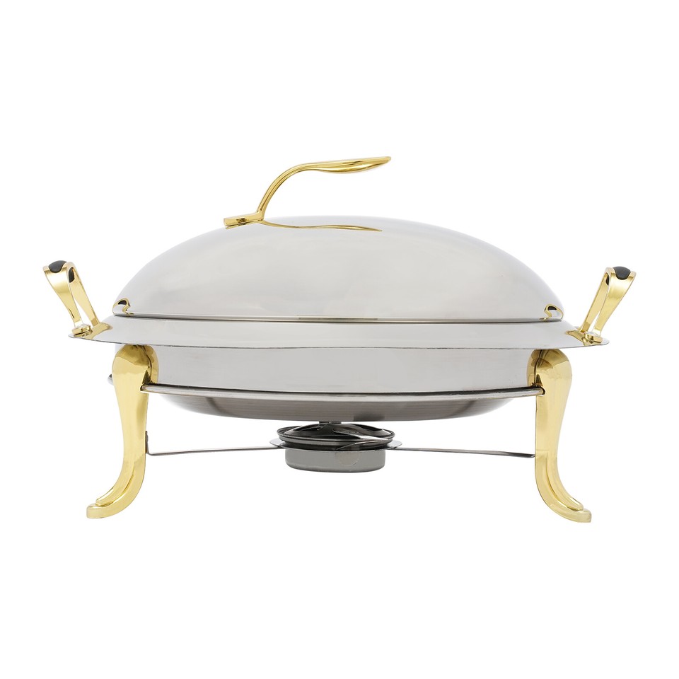 Chafing Dish 28cm Buffet Set Round Chafer with Lid Food Warmer Catering ...