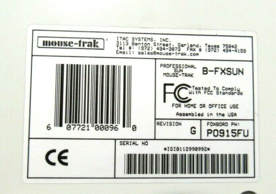 NEW FOXBORO P0915FU MOUSE-TRAK | eBay