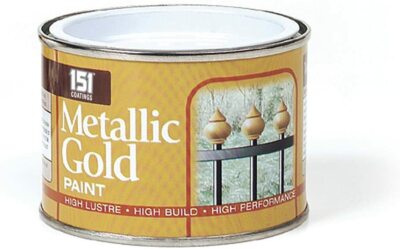 1 x 180ml Metallic Gold Exterior Interior Paint Tough & Durable Metal ...