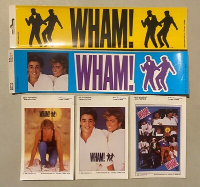 5 Vintage 1985 WHAM! George Michael Hit Parade Stickers - Unused Stock ...