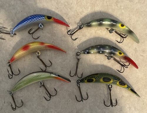 Vintage Helin T50 Flatfish Fishing Lures Lot Of (6) | eBay