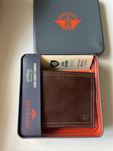 Dockers Men's Leather Bi-Fold Wallet Brown (Style -31DP220060) New In ...