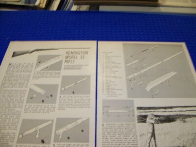 HISTORY - REMINGTON MODEL 33 RIFLE (.22)..HISTORY/EXPLODED VIEW..RARE ...