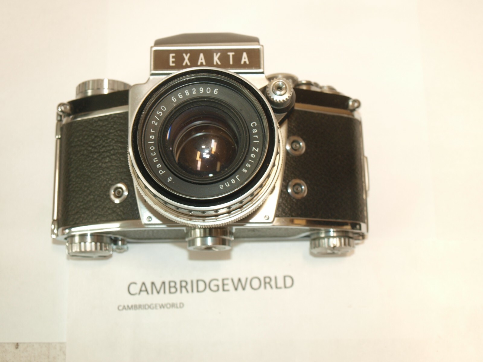 EXAKTA VXIIB 50mm F2.0 CARL ZEISS JENA PANCOLAR w/ DEPTH of FIELD SCALE ...
