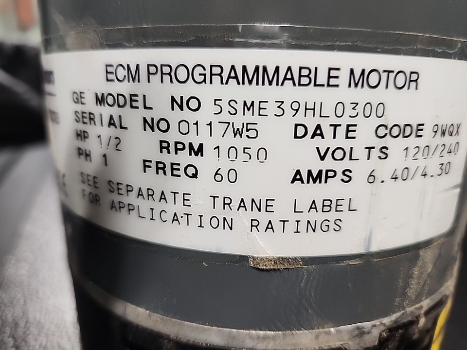 Trane MOT09252 D341314P24 5SME39HL0300 Variable Speed ECM Motor | eBay