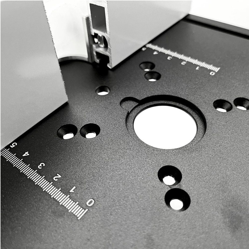 Aluminum Router Table Insert Plate W/ Miter Gauge Guide Bracket ...