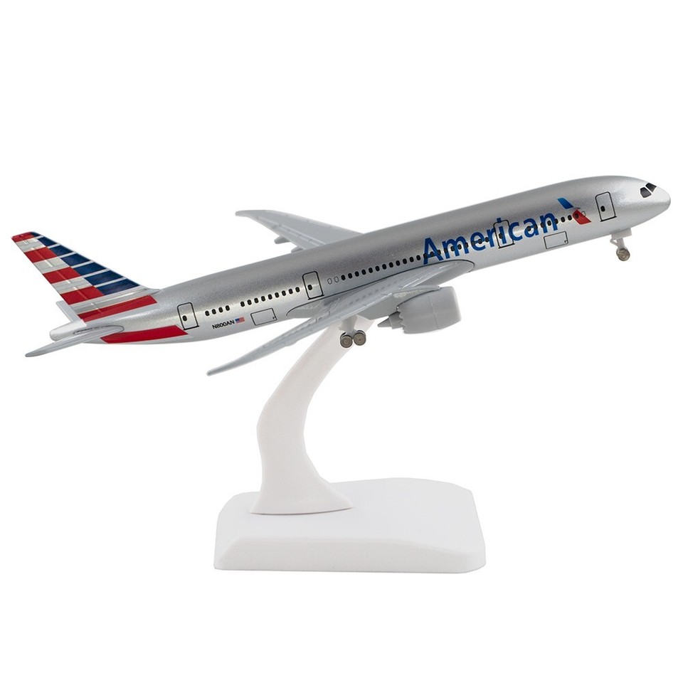 18cm Aircraft Boeing 787 with Wheel American Airlines B787 Alloy Plane ...