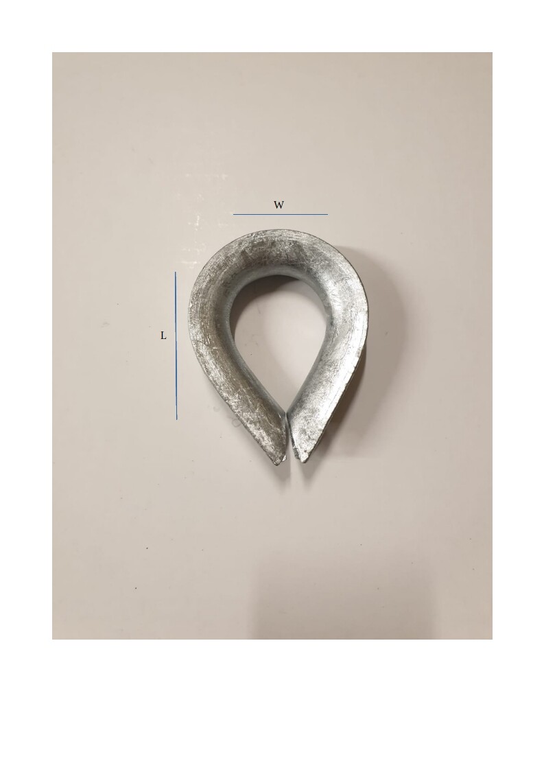 Galvanized Wire Rope Thimble - BS464 - Choose Size & Quantity - Hard ...