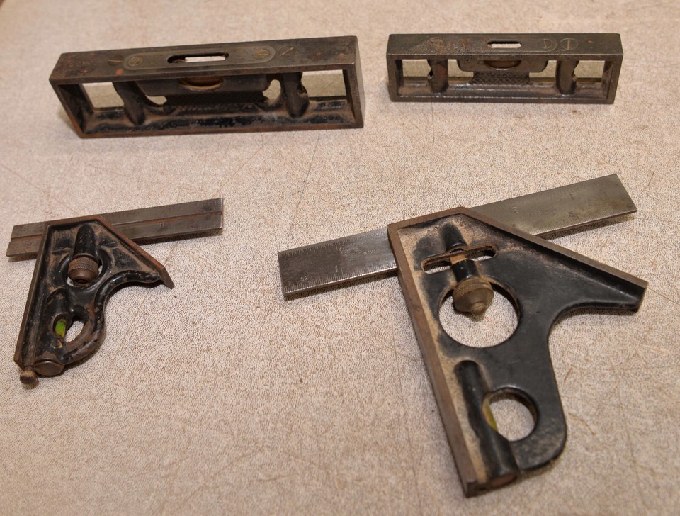Machinist inspection tools Starrett 4 3/8, 6" level, Union 4 ...