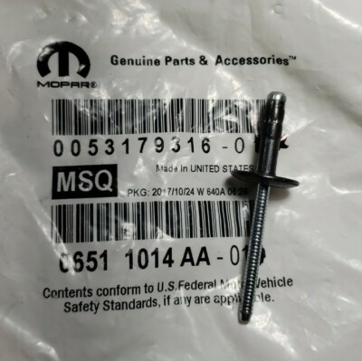 Véritable Mopar Rivet Droit 6509719AA | eBay