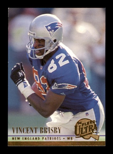 197 Vincent Brisby 82 Patriots 1994 Fleer Football Sports Trading Card ...